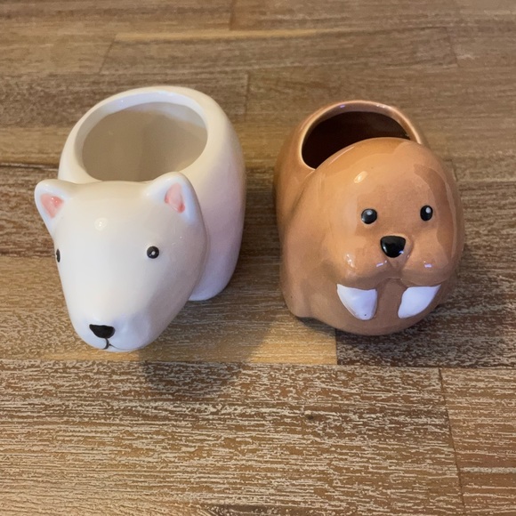 Other | Set Winston Walrus And Paul Polar Bear Planters | Poshmark